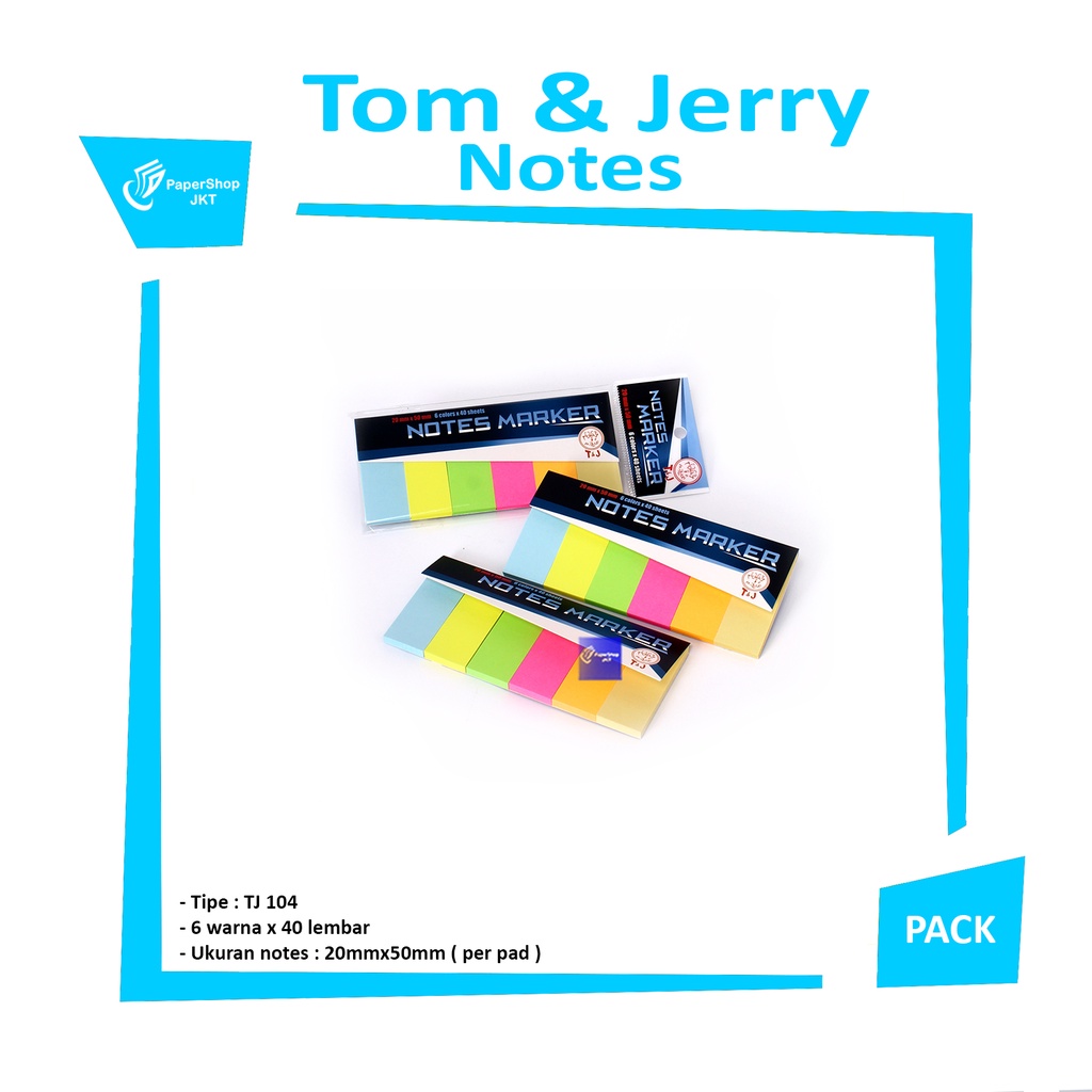 Jual TOM & JERRY - Notes Marker 20mmx50mm - Pad | Shopee Indonesia