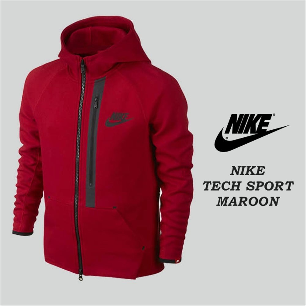 Jual Jaket Nike Tech Sport Maroon | Shopee Indonesia