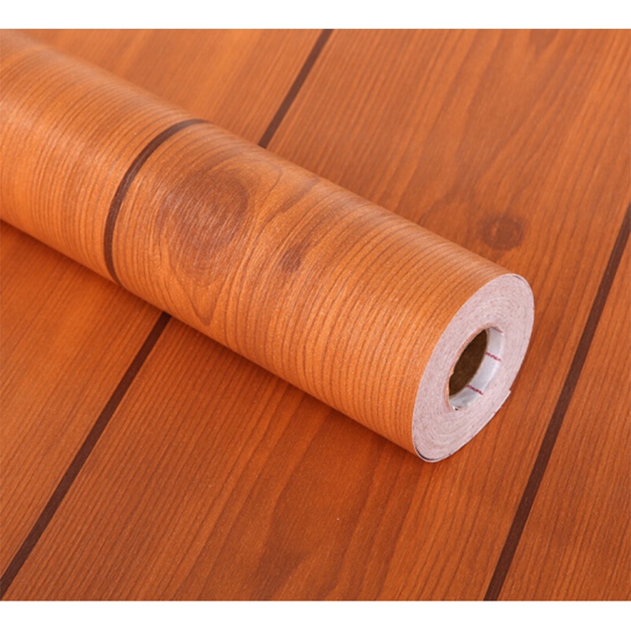 Jual Wallpaper Stiker Dinding Kayu Coklat Garis Hitam Ukuran 45cm X 10m
