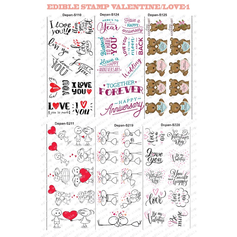 Jual Edible Stamp Stiker Makanan Edible Stiker Edible Image Edible ...