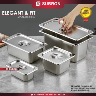 Jual SUBRON Gastronom Food Pan 1/2/10 Ke Dalam 10cm Wadah Penyimpan 12100 Stainless Steel ...