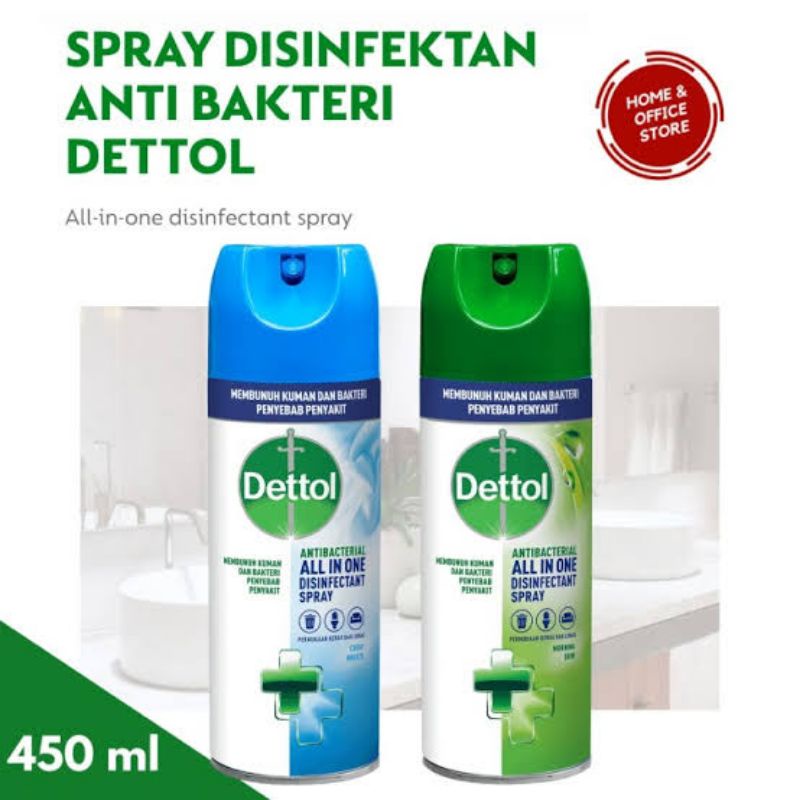 Jual DETTOL DISINFECTANT SPRAY 450 ML ORIGINAL ASLI DESINFEKTAN KALENG ...