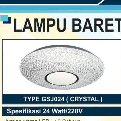 Jual Lampu Plafon LED Lampu 24 Watt 3 Cahaya Warm White Cool White ...