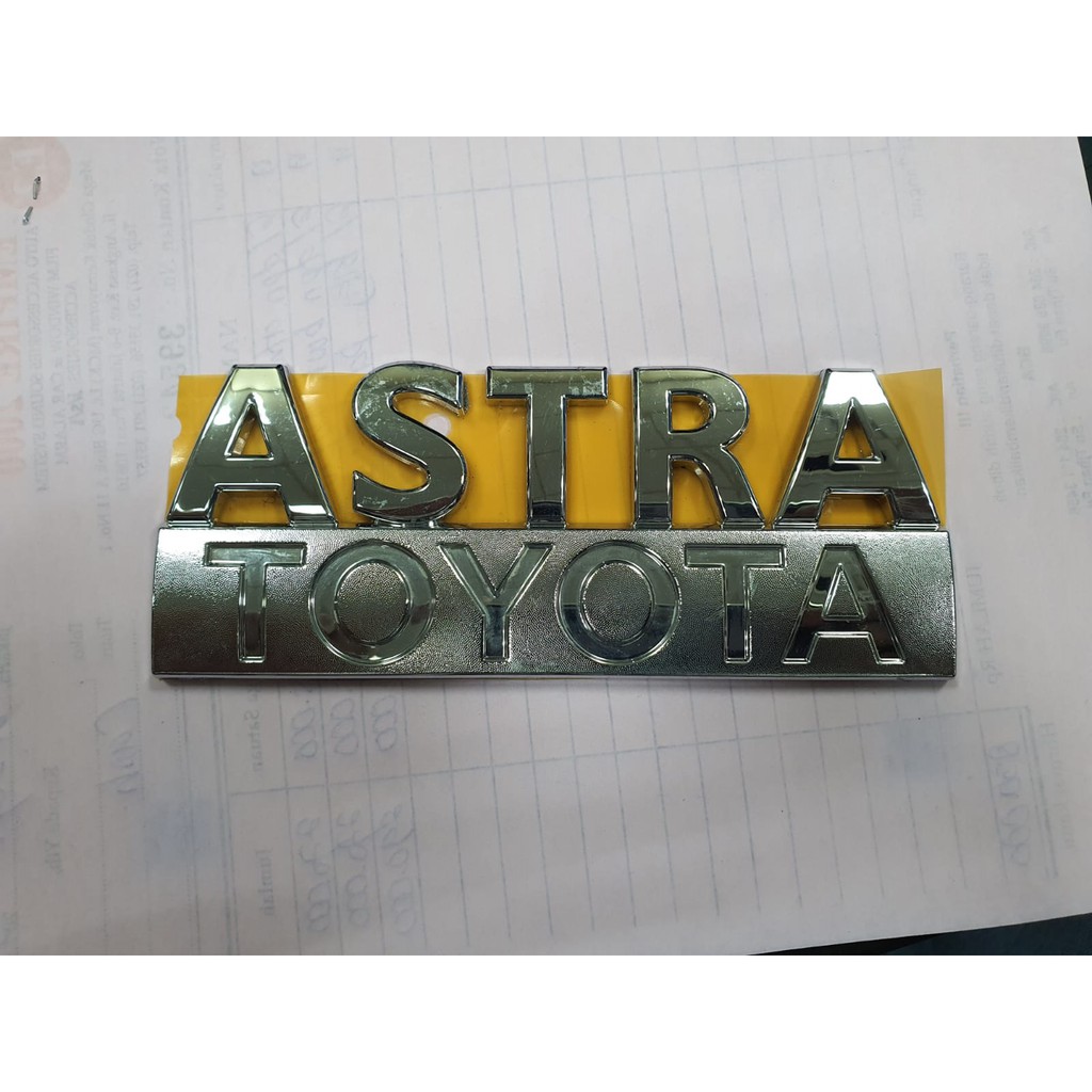Jual Emblem Logo Tulisan Astra Toyota chrome | Shopee Indonesia