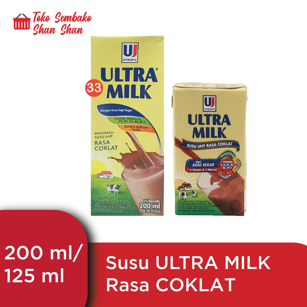 Jual SUSU ULTRA MINI UHT RASA COKLAT 125 ML & 200 ML | Shopee Indonesia