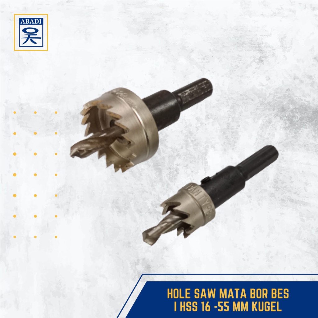 Jual HOLE SAW MATA BOR BESI HSS 16 - 55 MM KUGEL | Shopee Indonesia
