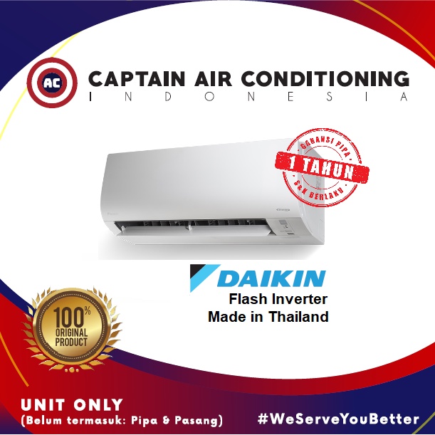 Jual DAIKIN AC Split FTKQ-25 / FTKQ25 1 PK Flash Inverter | Shopee Indonesia