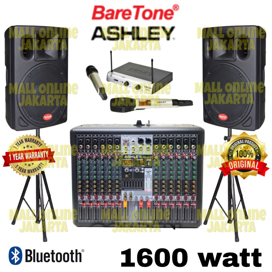 Jual Paket Sound system panggung 15 inch aktif baretone 1530 pro mixer ...