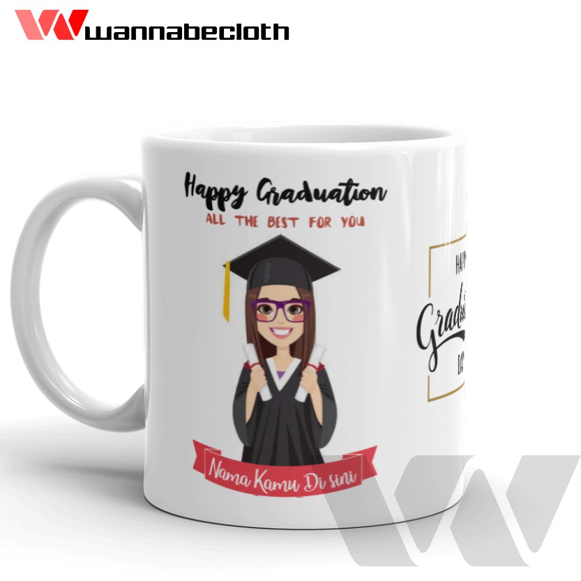 Jual Gelas Mug Wisuda Mug Custom Cetak Mug Graduation Kado Gift Hadiah ...