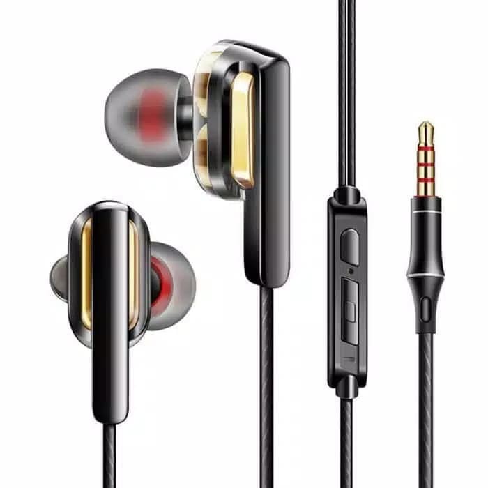 Jual FONGE X3 with Mic Earphone Dual Dynamic Driver | Shopee Indonesia