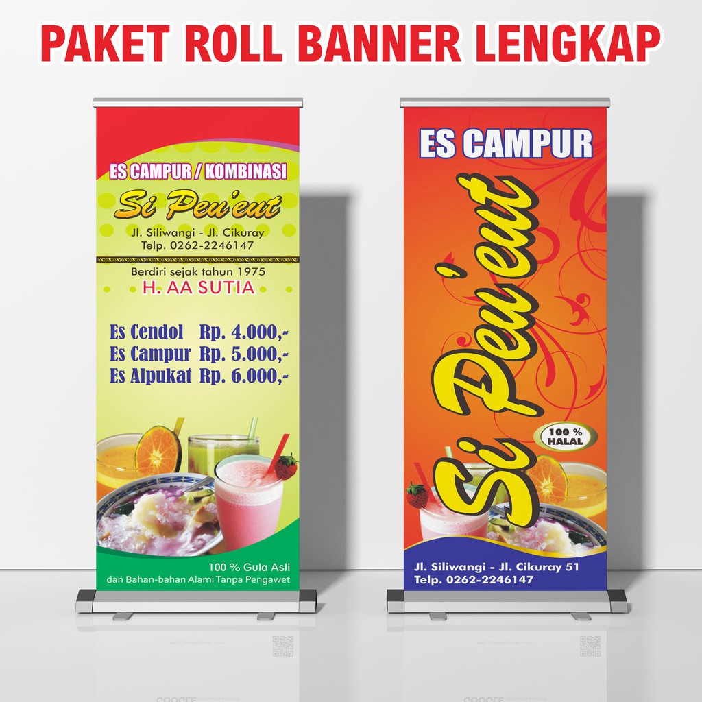 Jual PAKET ROLL BANNER MURAH (FREE DESIGN) | Shopee Indonesia