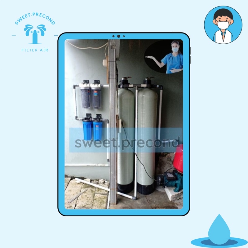 Jual Paket 2 Tabung Filter Air 1054" + 4 Media + 4 Housing Catridge ...