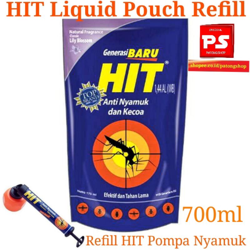 Jual HIT cair isi ulang semprotan nyamuk / HIT Liquid Pouch Refill ...