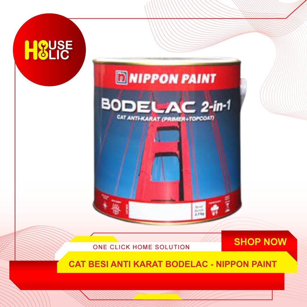 Jual Cat Dasar Besi Anti Karat Primer 2 In 1 Top Coat 1Kg Nippon Bodelac | Shopee Indonesia