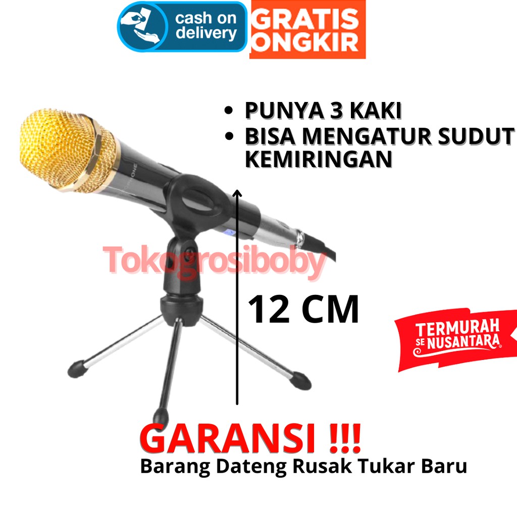 Jual Stand Mic Microphone Meja Ukuran Mini Standing Holder Dudukan ...