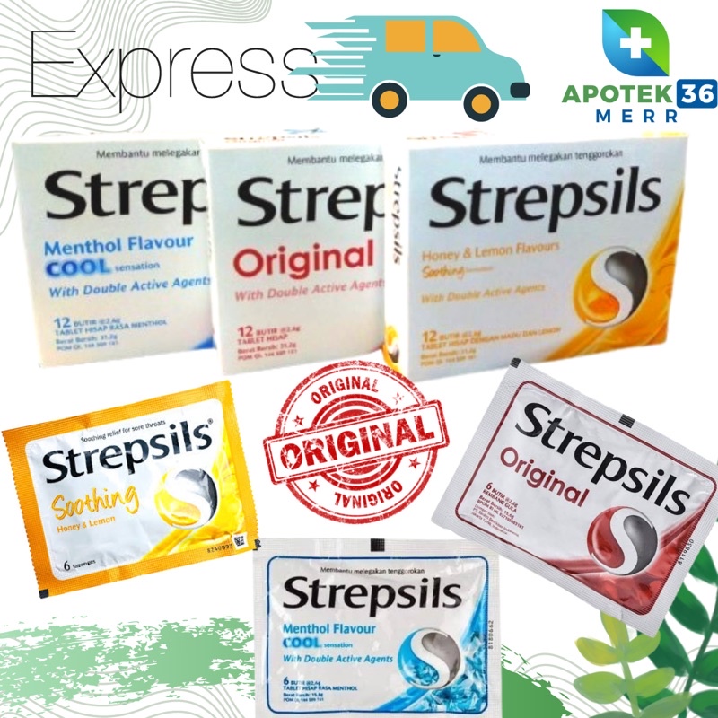 Jual STREPSILS PERMEN RASA ORIGINAL, HONEY LEMON, COOL MENTHOL | Shopee ...