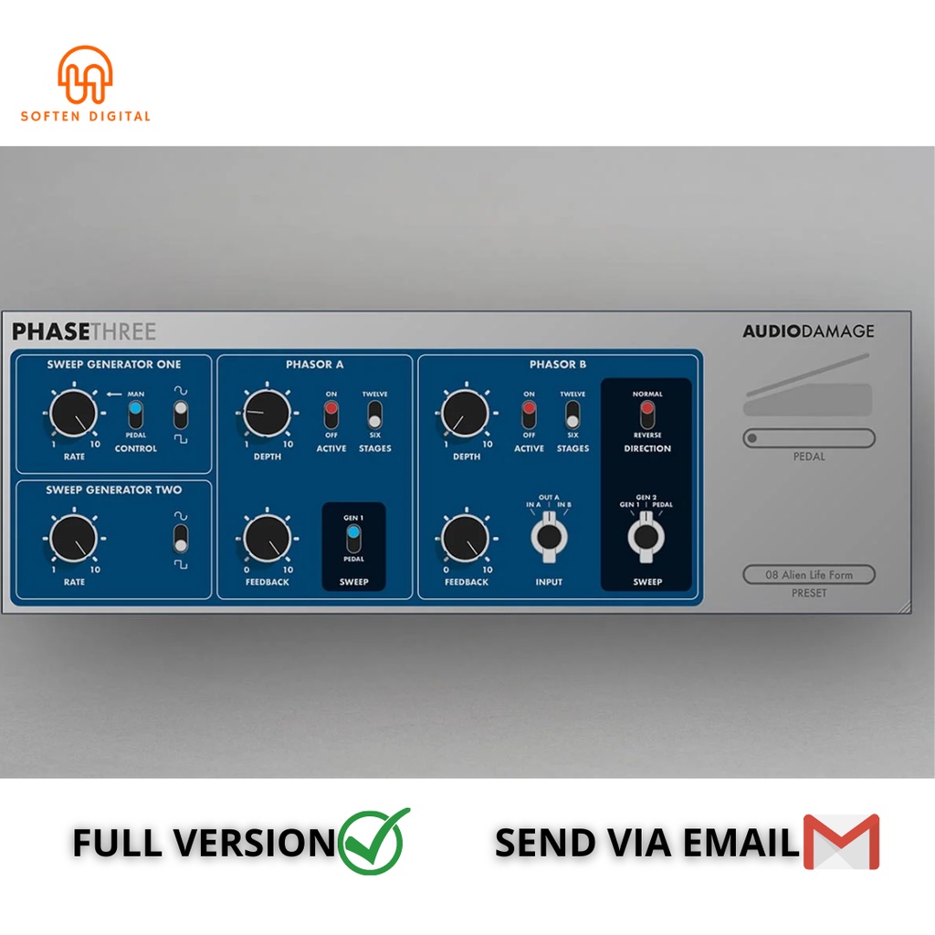 Jual Audio Damage AD048 PhaseThree 3 VST Plugin detailed model of the ...
