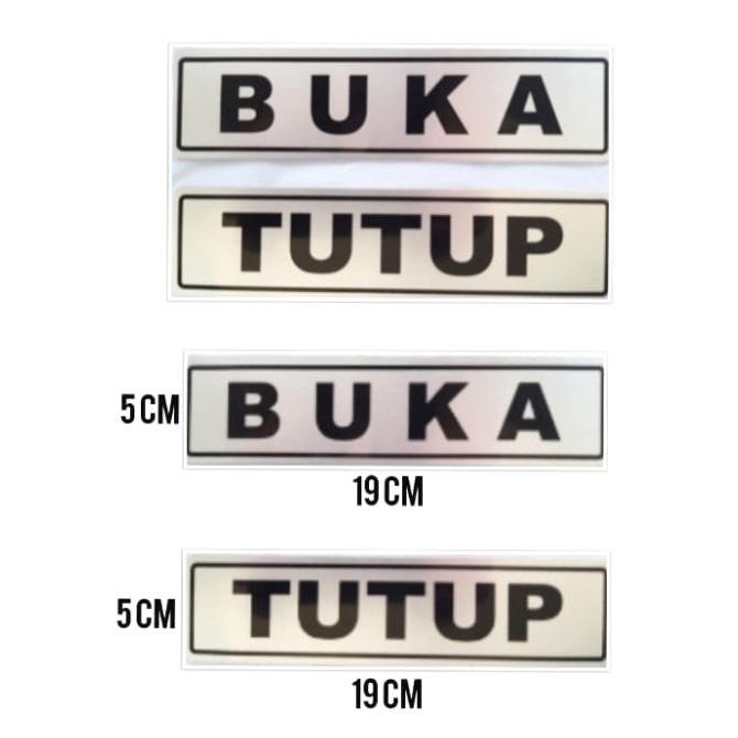 Jual Sticker stiker label BUKA-TUTUP stiker sticker warning petunjuk ...