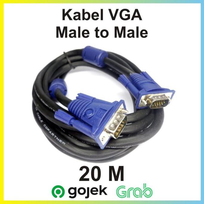 Jual KABEL VGA MALE TO MALE 20M GOLD | Shopee Indonesia