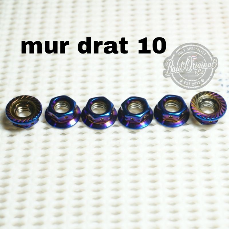 Jual mur 10 probolt bintik blue mur baut 10 ori heng thailand | Shopee ...