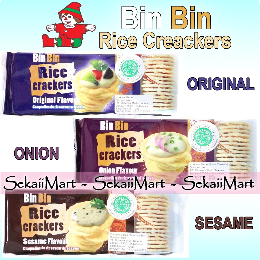 Jual BIN BIN Rice Crackers All Variant 100g - BINBIN Keripik Beras ...