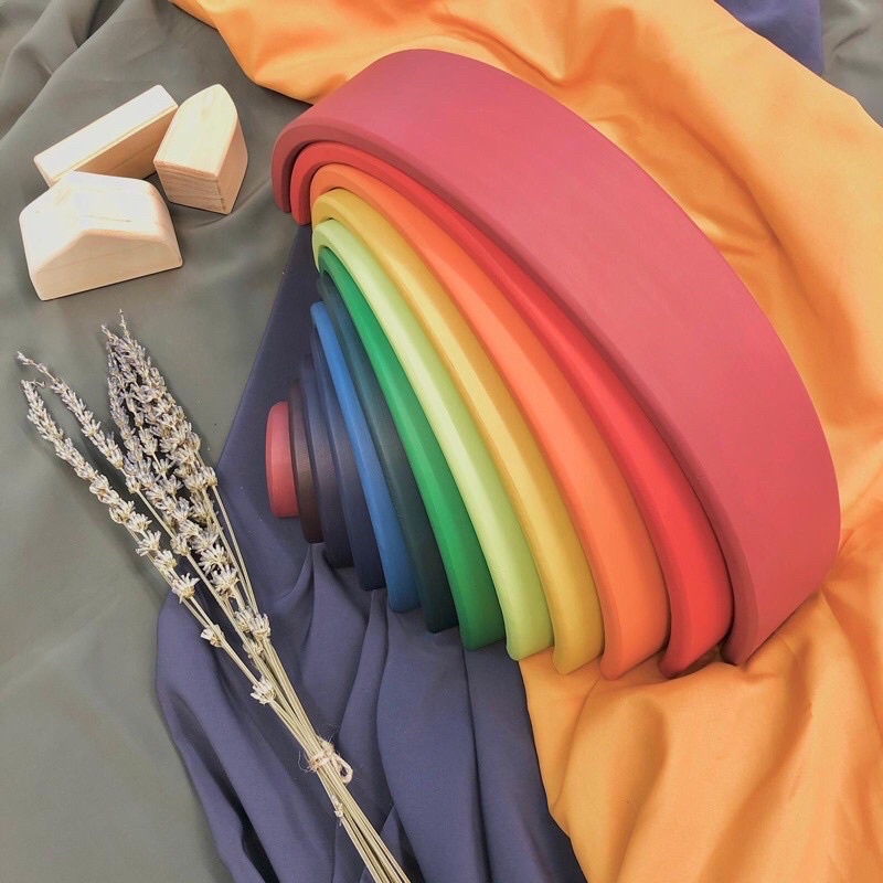 Jual Large Rainbow Classic (Redwood) by Asa Wooden Toys | Shopee Indonesia