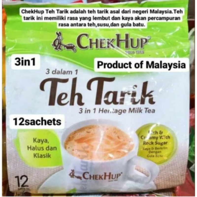 Jual TEH TARIK CHEKHUP 3IN1 MILK TEA CHEK HUP RICH WITH ROCK SUGAR ...