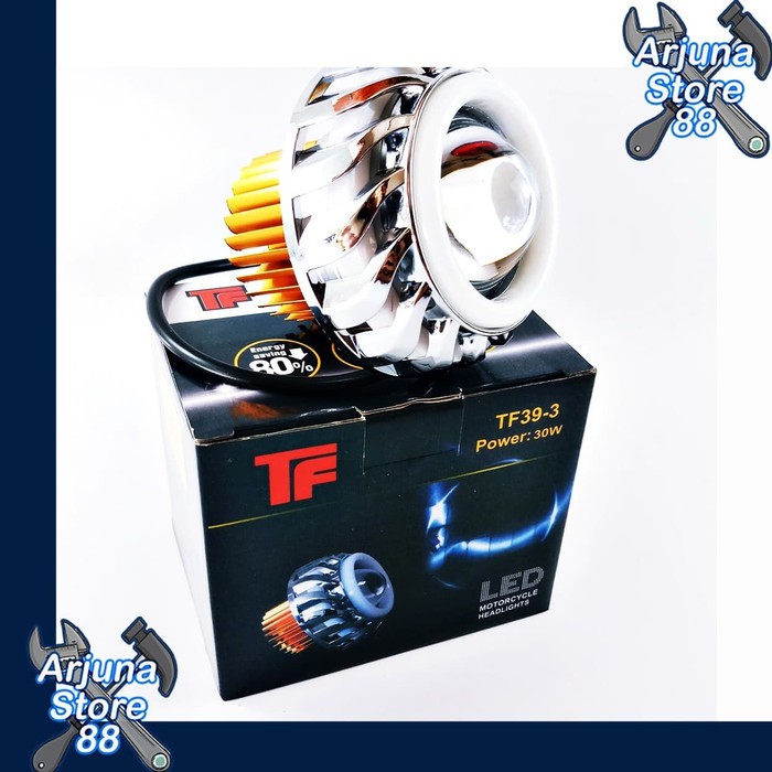 Jual Lampu Motor Led Proji Besar Angels Eyes Devil Eyes Headlamp ...