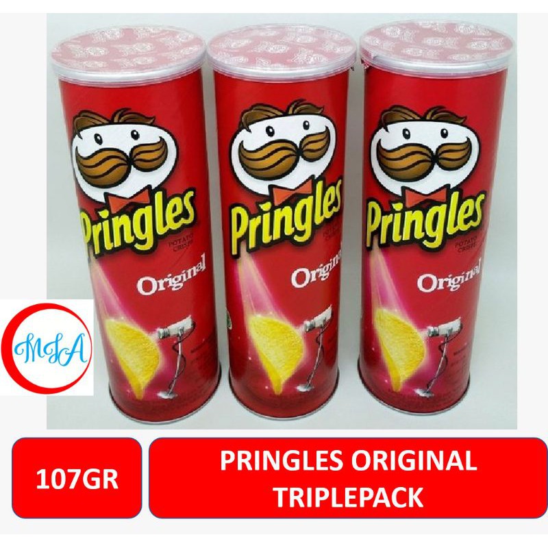 Jual PRINGLES ORIGINAL 107GR - PROMO TRIPLEPACK | Shopee Indonesia