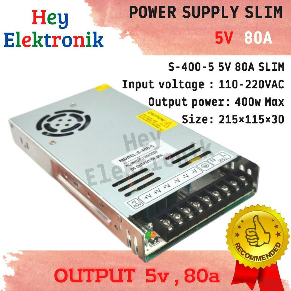Jual POWER SUPPLY RUNNING TEXT SLIM ADAPTOR TRAVO 5V 20A 40A 60A ...