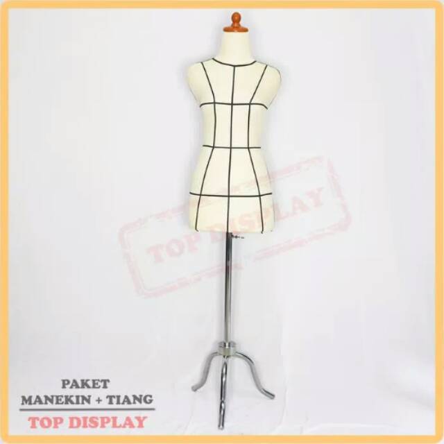 Jual Top Display I manekin pola cream I kaki besi I Manekin Jahit I ...