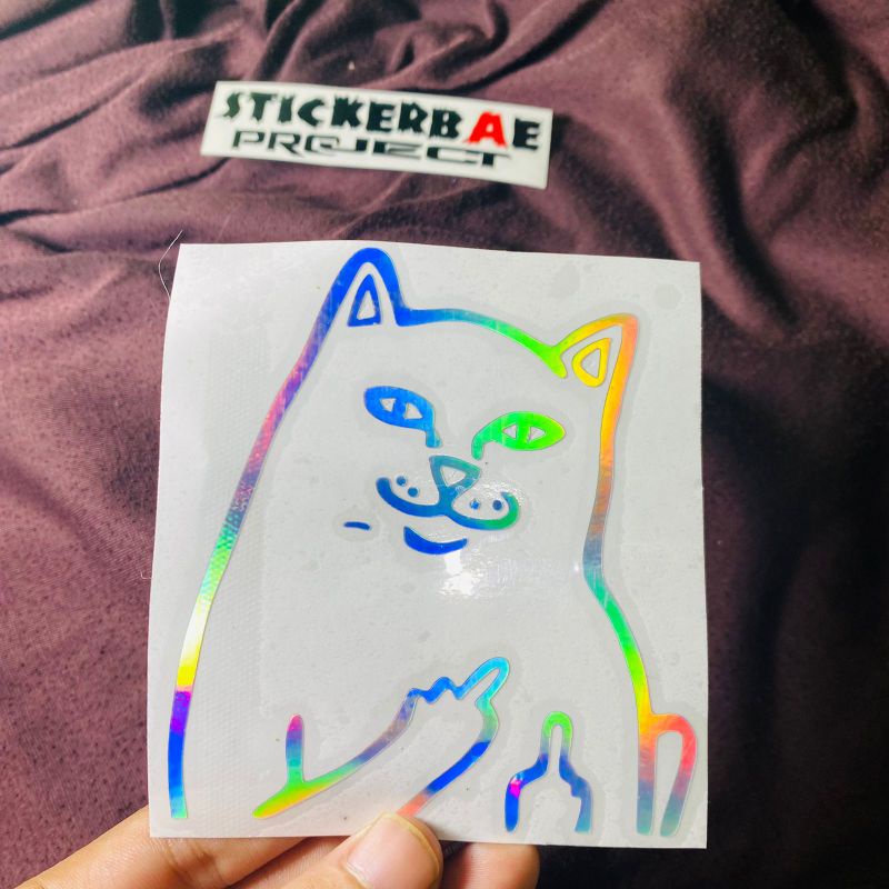 Jual Stiker emot kucing fuceek cuting sticker emot lucu viral | Shopee ...