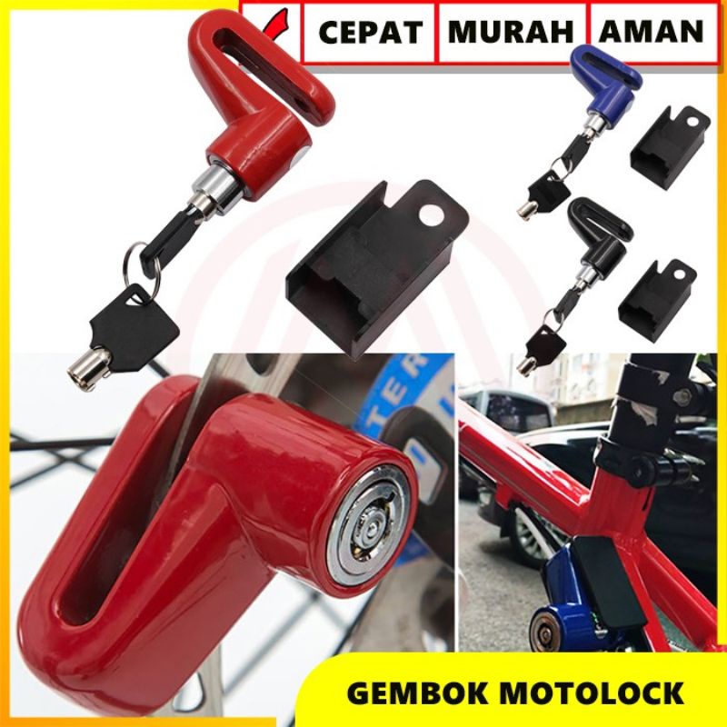Jual Kunci Disk Cakram Anti Maling Model L CNC Universal Sepeda Motor ...