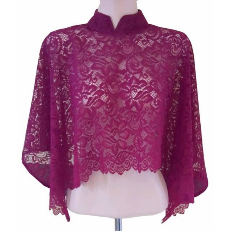 Jual Cape brokat paris cuantik outer perempuan bahan full brukat ...