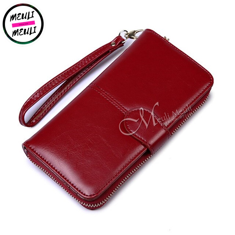 Jual MINISO Dompet Wanita Mode Retro Dompet Panjang Dompet Lipat Tiga Houndstooth Dengan ...