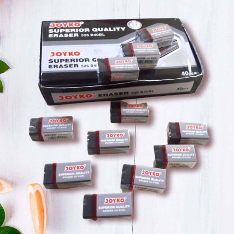 Jual Penghapus Pensil JOYKO Kecil 526-B40BL Hitam Putih Harga Per1pcs | Shopee Indonesia
