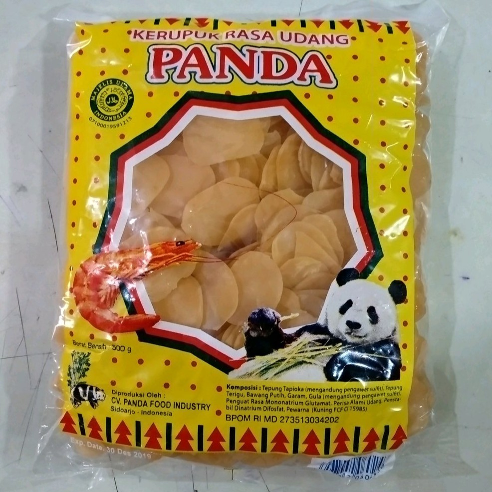 Jual Kerupuk Sari Udang Panda Kuning 500 gram (Kemasan Kuning / Hijau ...