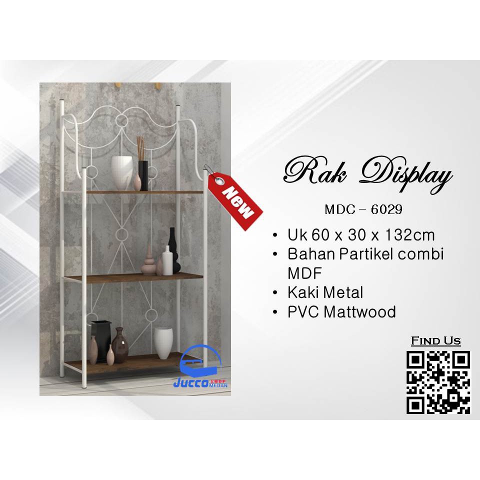 Jual Rak Display Minimalis Metal uk 60x30x132 - Rak Serbaguna - Display ...