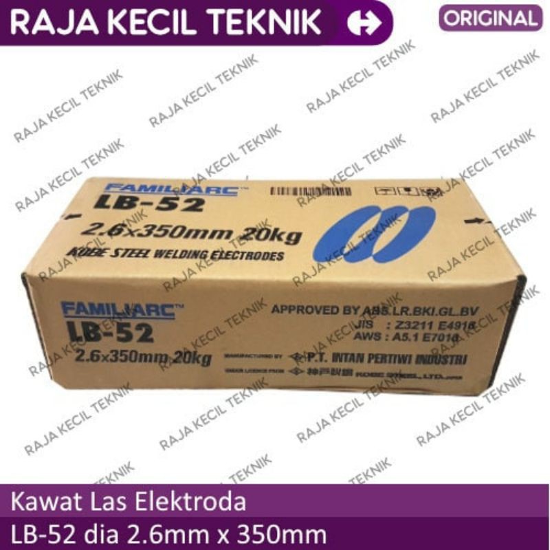 Jual Kawat Las Besi Kobe AWS E7016 LB-52 uk 2.6mm dus | Shopee Indonesia