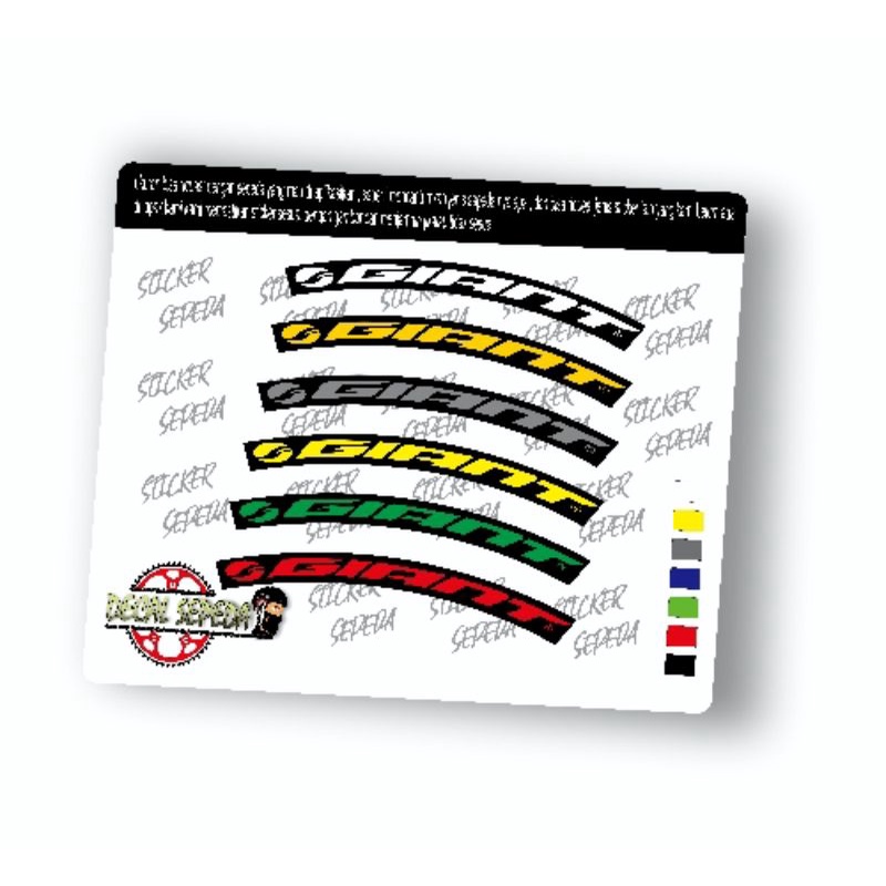 Jual decal rims giant - sticker rims giant full cutting | Shopee Indonesia