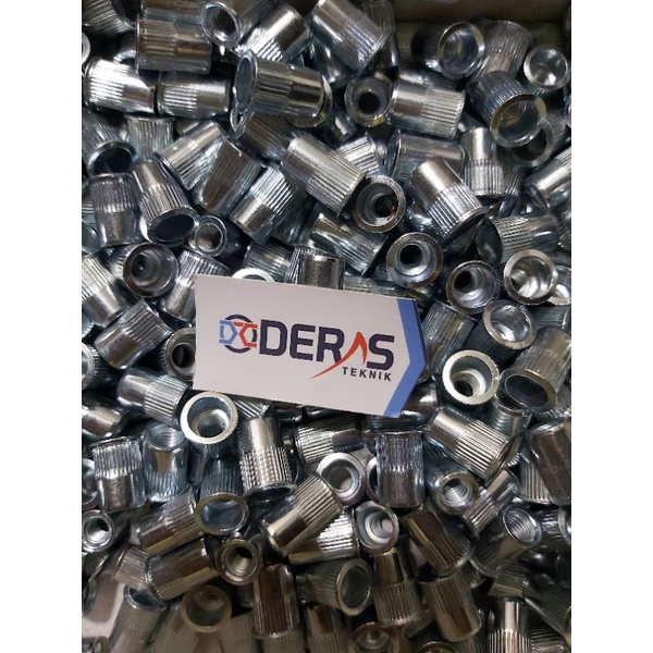 Jual Rivet Nut M6 bibir tipis Mur Rivet M6 Mur Tanam | Shopee Indonesia