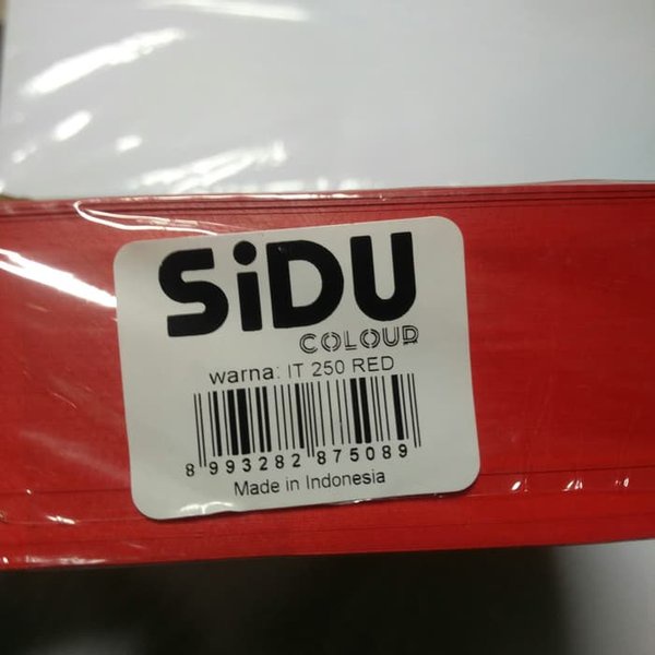 Jual SIDU KERTAS MERAH | KERTAS HVS A4 80GSM IT 250 RED MERAH CABE ...