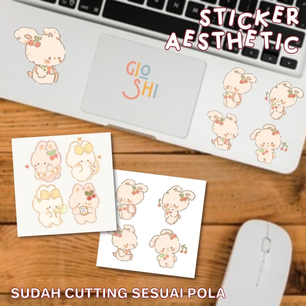 Jual sticker aesthetic fluffy bear by Gioshi.Store | Shopee Indonesia