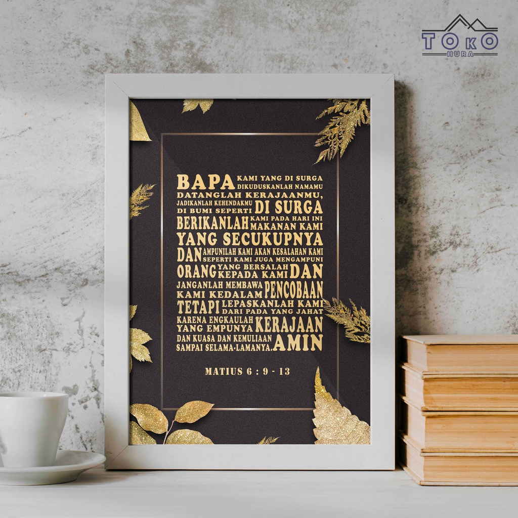 Jual Poster Bingkai Doa Bapa Kami Kristen Tuhan Yesus / Bingkai Custom ...