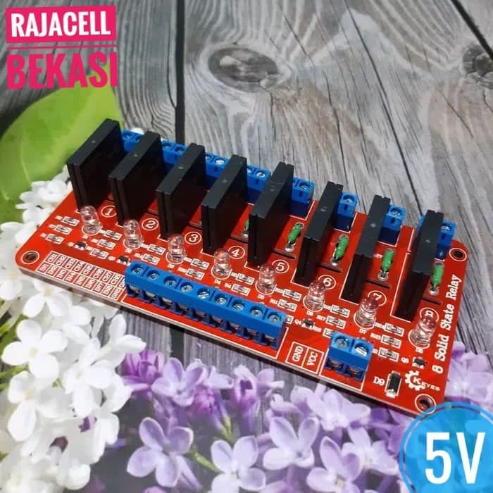 Jual SSR Module 8 Channel Solid State Relay High Level Trigger 3.3V 5V ...