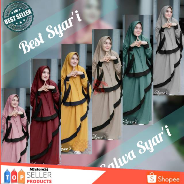 Jual JUAL BUSANA MUSLIM TERBAIK SY SALWA BAHN FULL BALETOLLI ...
