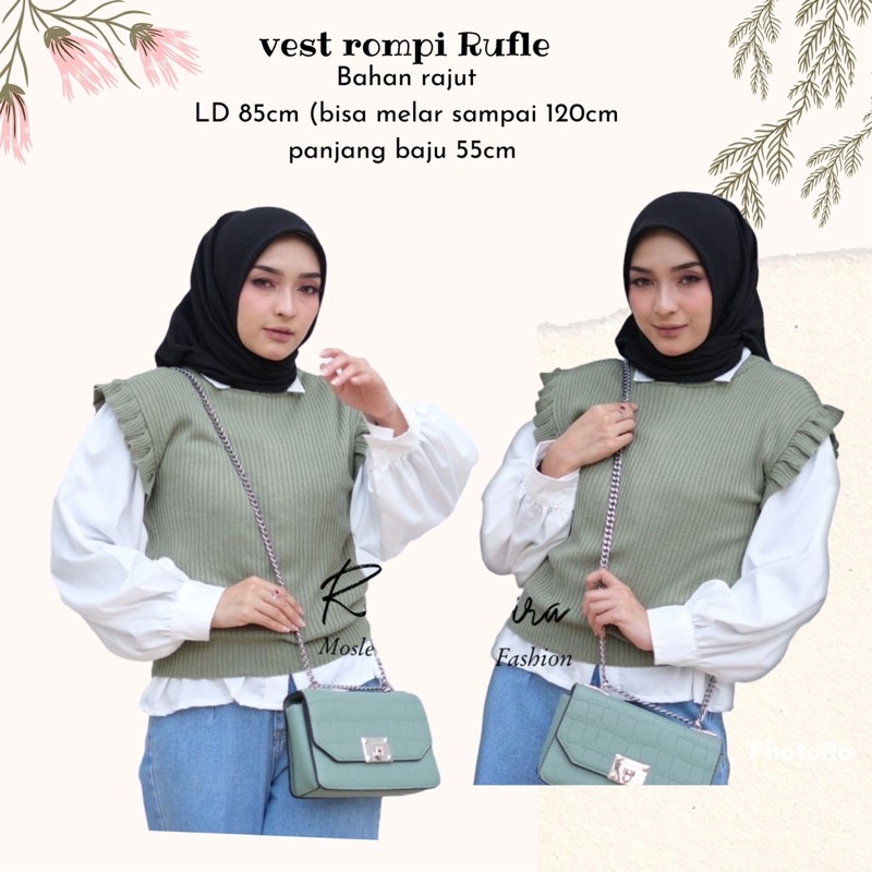 Jual ROMPI RAJUT REMPEL | ROMPI RAJUT RUFLE | VEST ROMPI RAJUT | OUTHER ...
