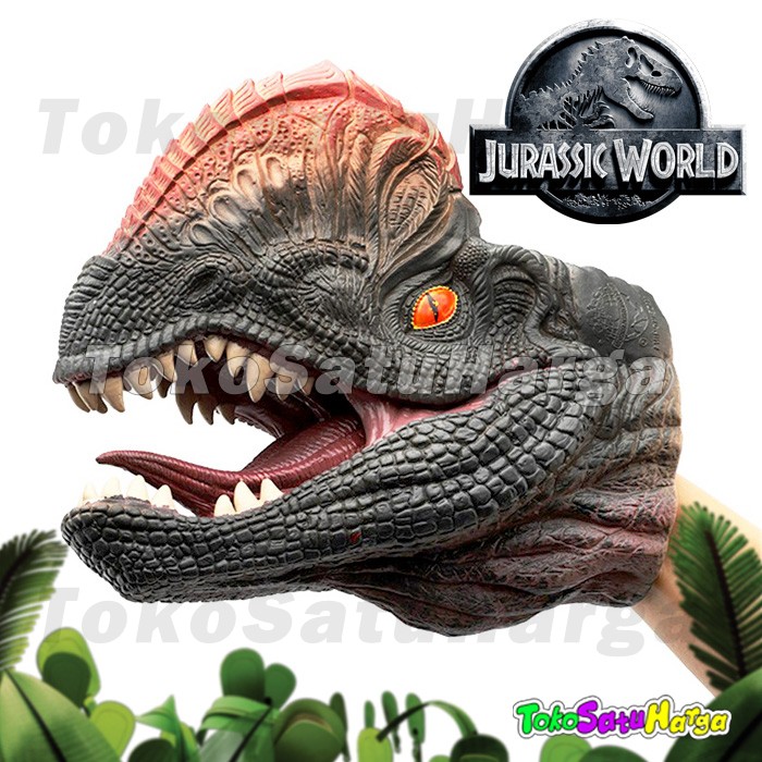 Jual Kepala Dinosaurus Dilophosaurus Dino Head Hand Puppet Rubber ...