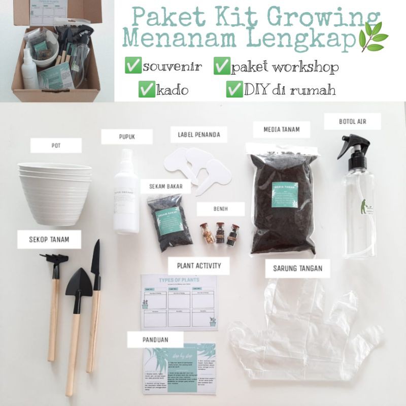 Jual Paket Kit Growing Menanam Lengkap | Shopee Indonesia