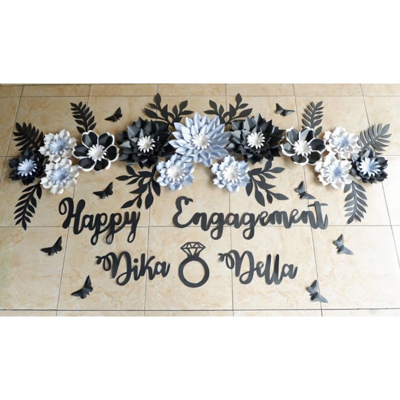 Jual READY paper flower dekorasi backdrop bunga kertas lamaran ...